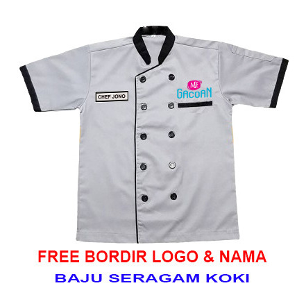 Jual Baju Koki Masterchef Baju Chef Master Chef Lengan panjang Logo ...