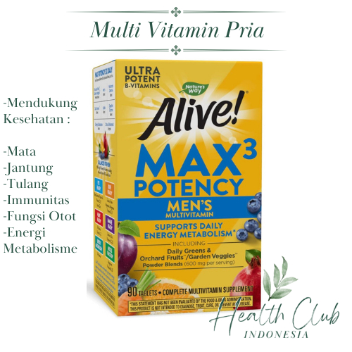 Jual Natures Way Alive Max3 Potency Men's Multivitamin - Men Multivitamin Pria - Suplemen ...