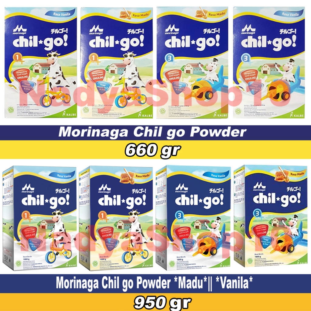 Jual Morinaga Chil Go Powder 1+3+ MADU VANILA 660-950gr | Shopee Indonesia