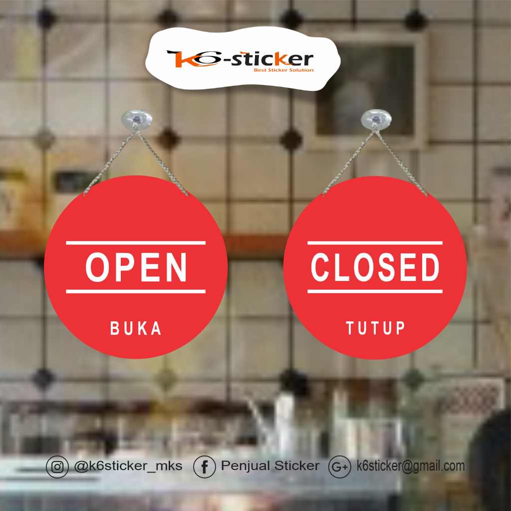 Jual Akrilik Open Close | Acrylic Open Close | Sign Open Close ...