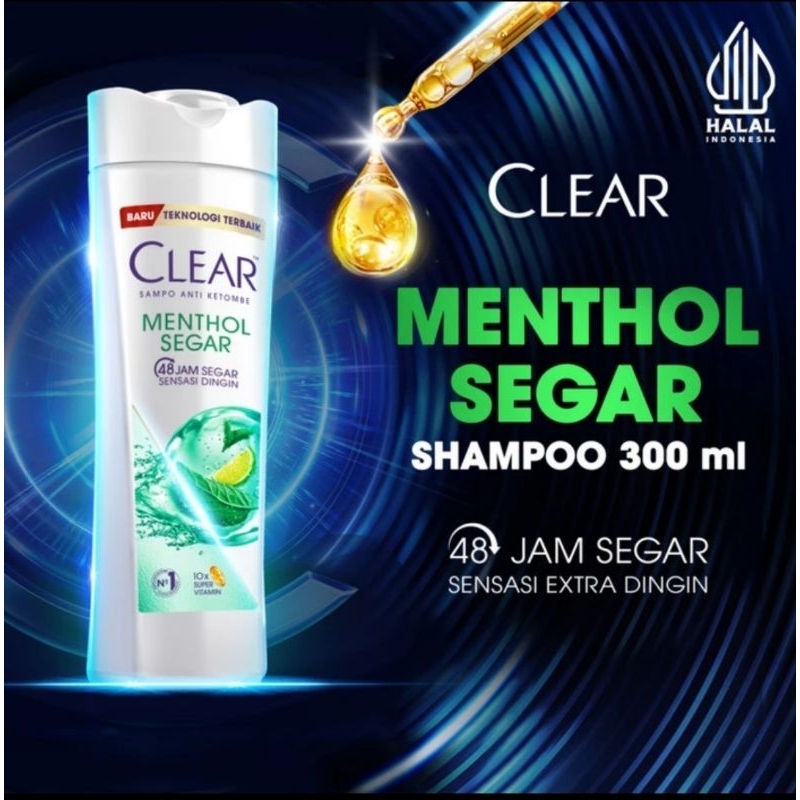 Jual CLEAR Anti Dandruff Shampoo Ice Cool Menthol 300ml 1200ml 850ml ...