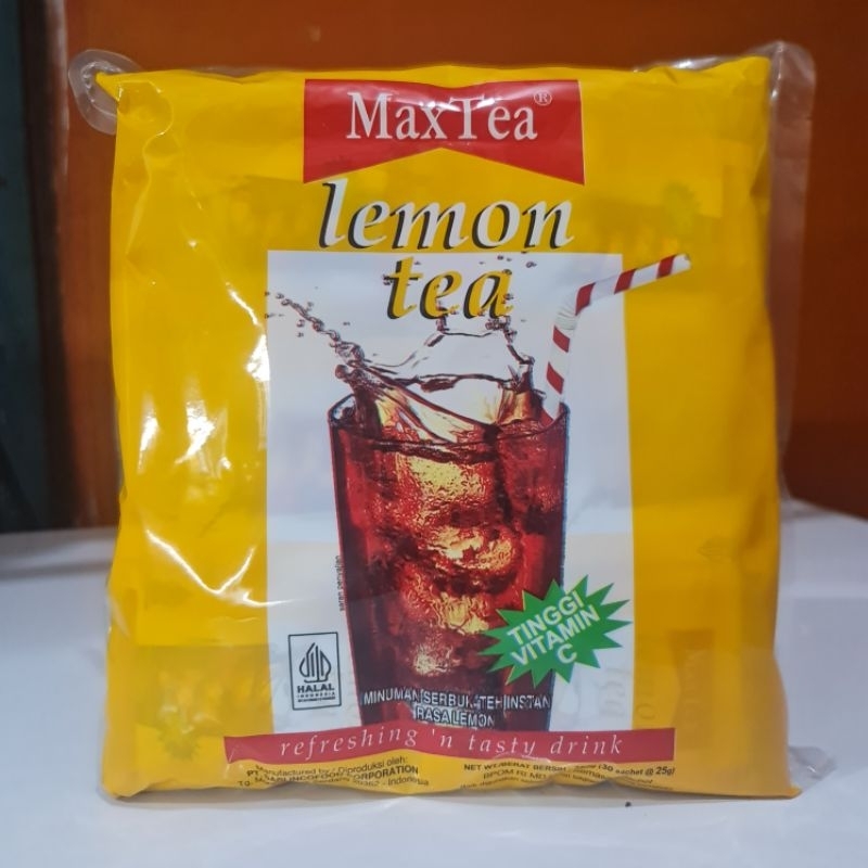 Jual MAX TEA LEMON TEA 750 GR (30 SACHET) | Shopee Indonesia