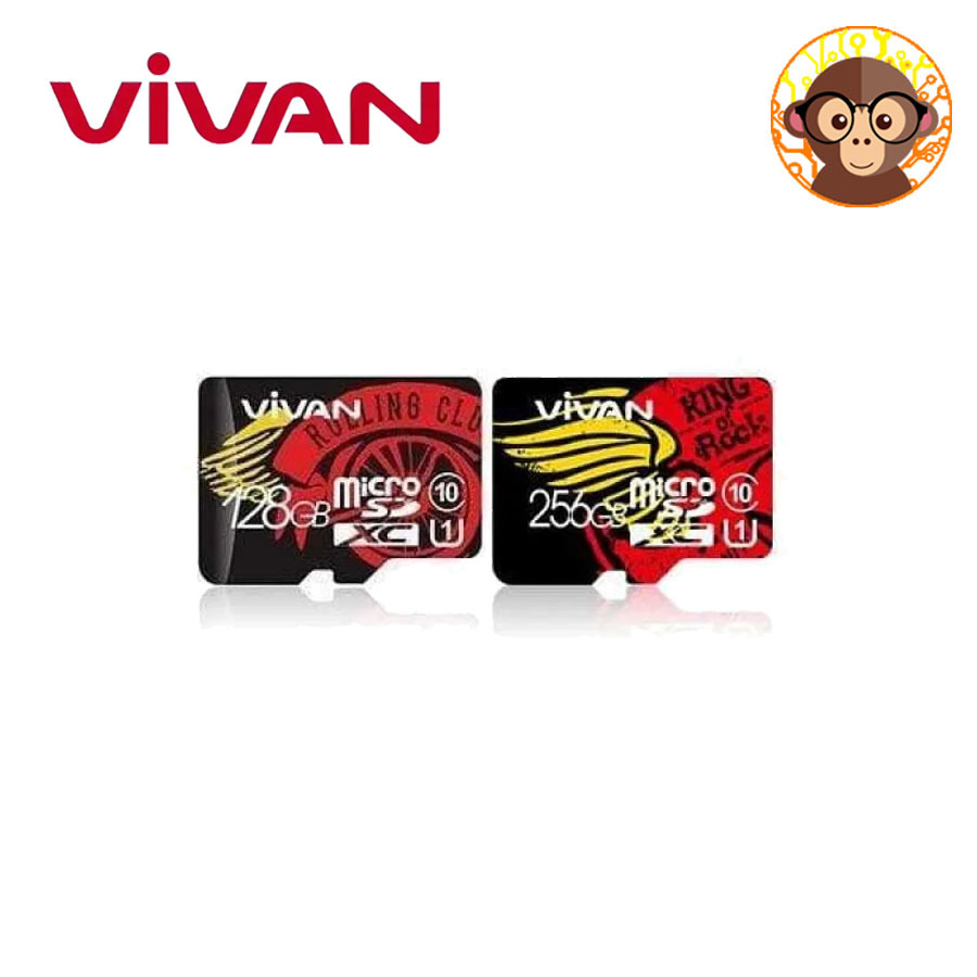 Jual Micro SD VIVAN 128GB / 256GB Class 10 TF Card - Black + Red ...