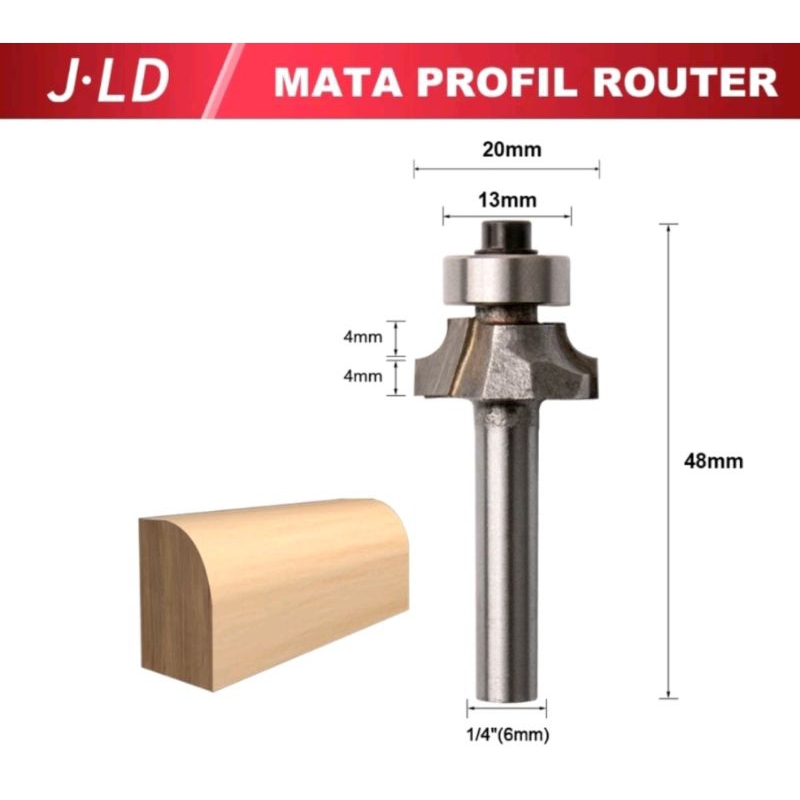 Jual JLD mata router trimer 6mm - mata Profil Router bit Trimmer ...