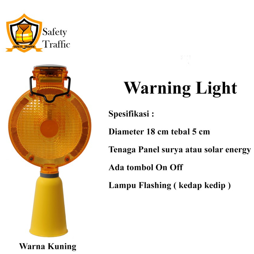 Jual Warning Light Solar Traffic Cone / Lampu Kerucut Darurat | Shopee ...