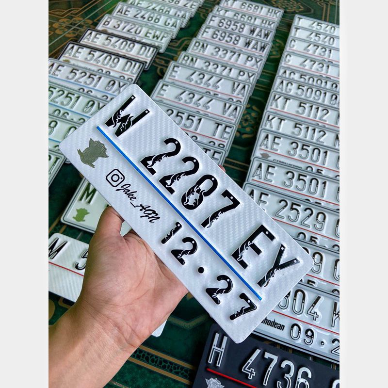 Jual Plat Motor Variasi Custom Nama, Plat Nomor Motor Baut Tanam, Plat ...