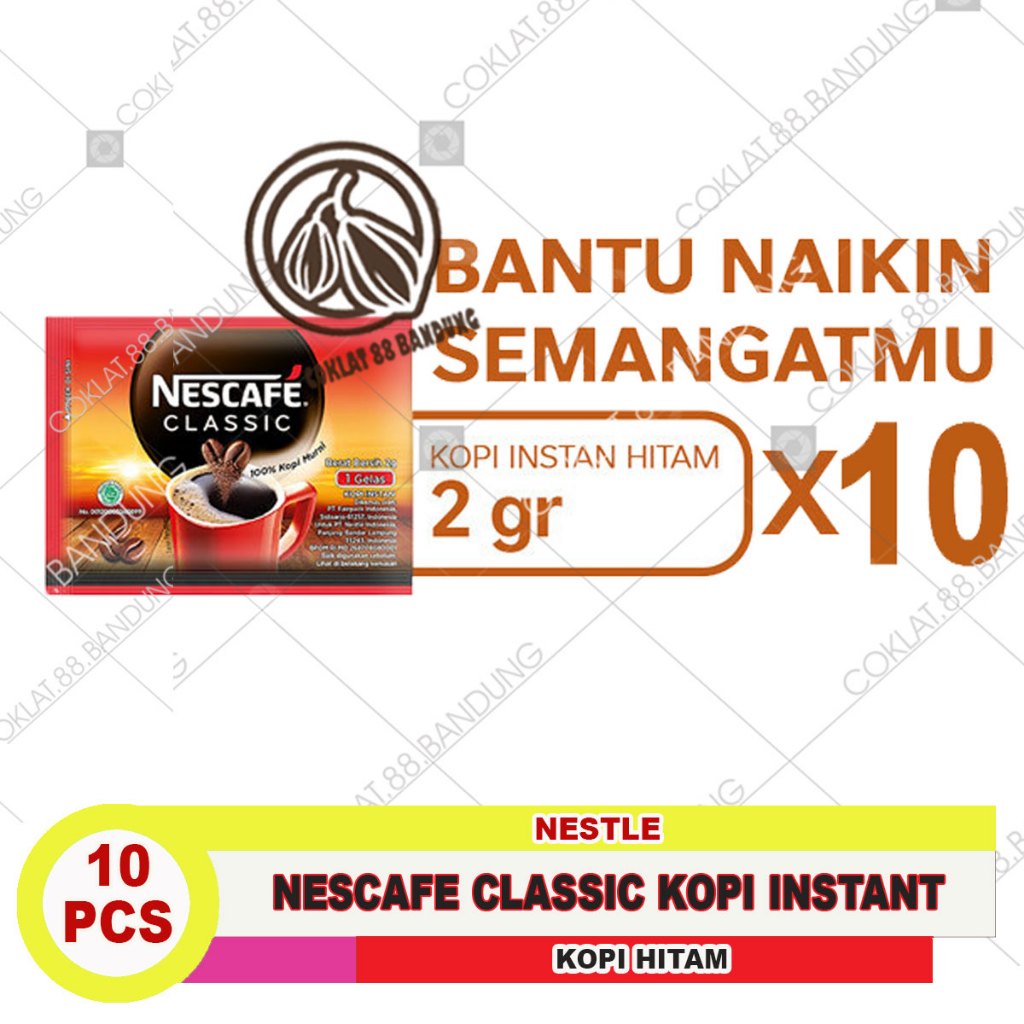 Jual NESCAFE CLASSIC 10 SACHET X 2GR, NESCAFE KOPI HITAM INSTANT ...
