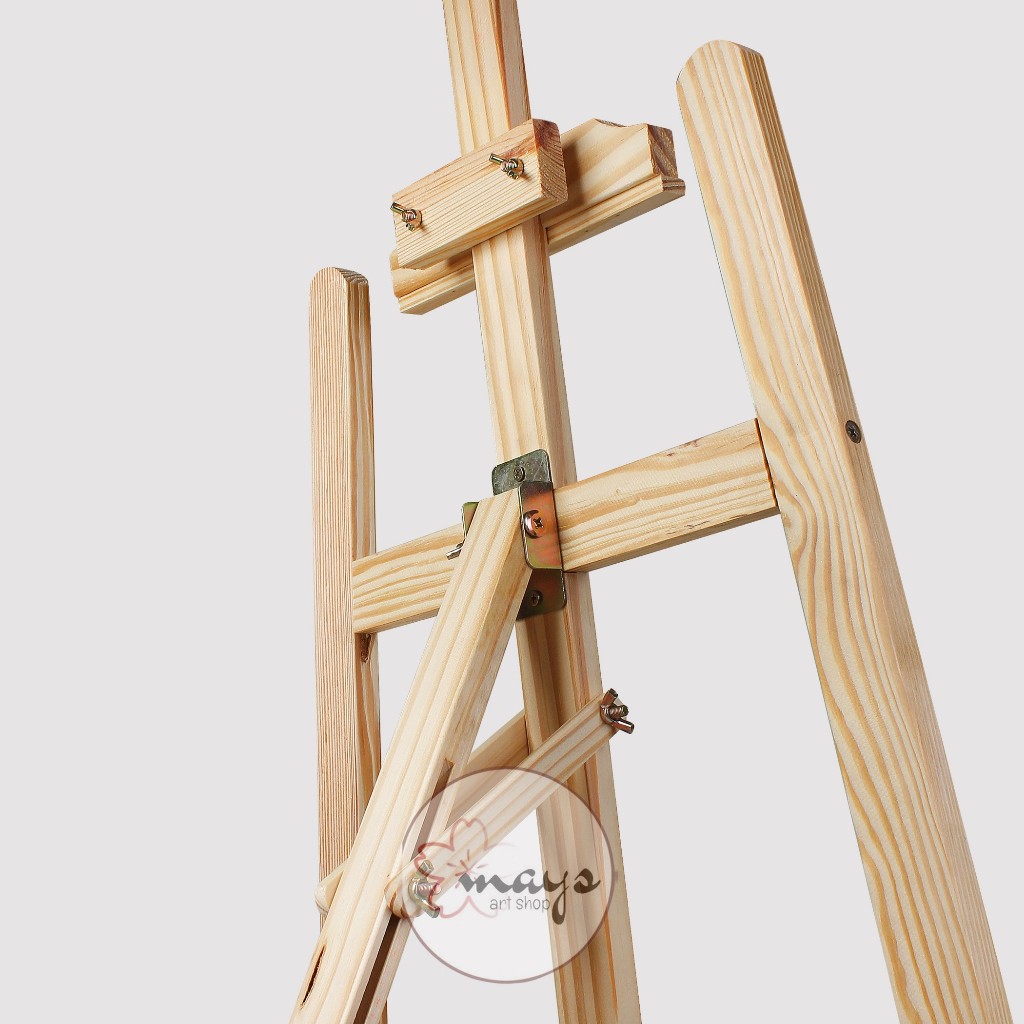Jual [Premium] Easel Kayu Stand Tinggi 150 cm - Standing Tripod - Wooden Easel Pine Wood - Stand ...