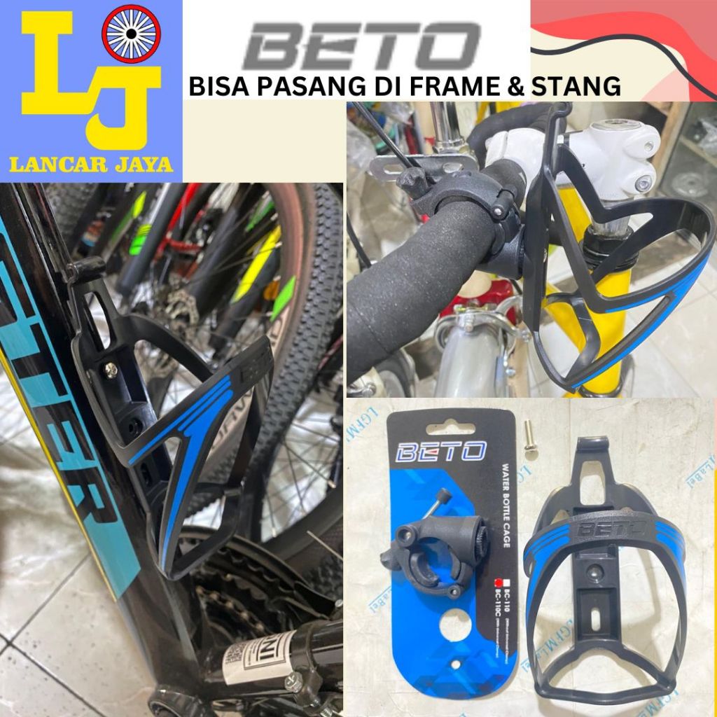Jual BETO BC-110 Tempat Botol/ Bottle Cage Sepeda & Motor Bisa di Frame ...