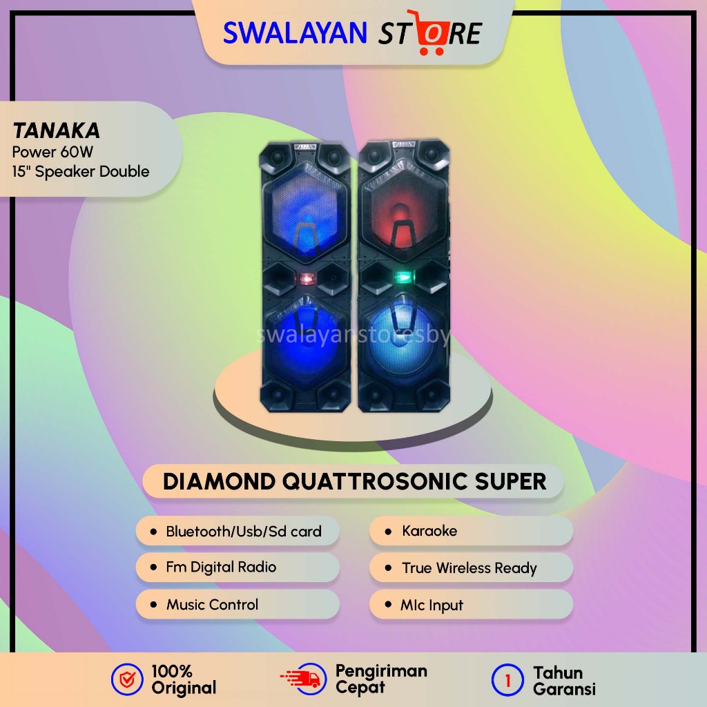 Jual ORIGINAL SPEAKER TANAKA 15" BLUETOOTH SUBWOOFER DIAMOND ...