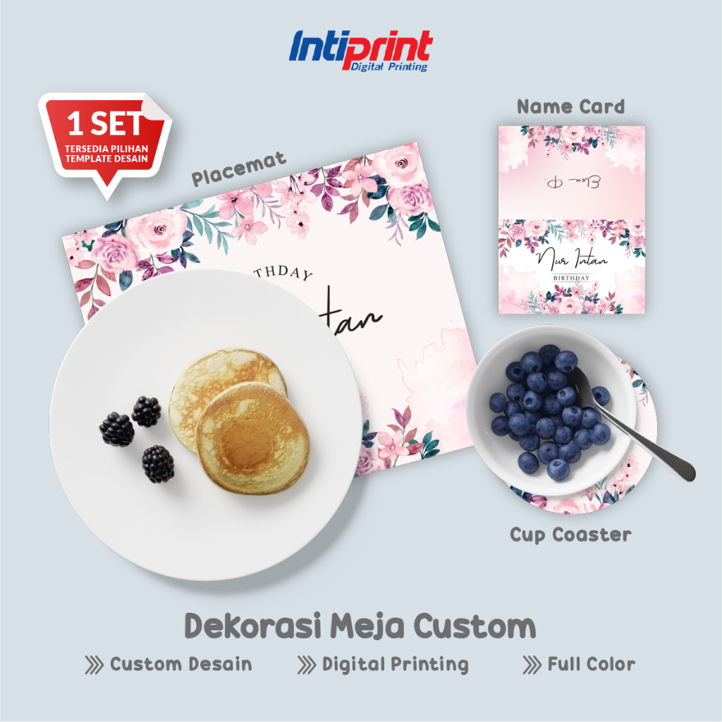 Jual CUSTOM DEKORASI MEJA / BRIDAL SHOWER CUSTOM PLACEMAT / WEDDING ...