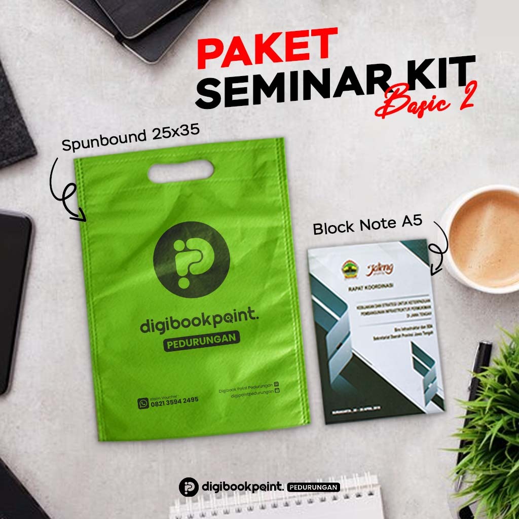 Jual Paket Seminar Kit Basic 2 - Isi Spundbond dan Notebook A5 Custom ...