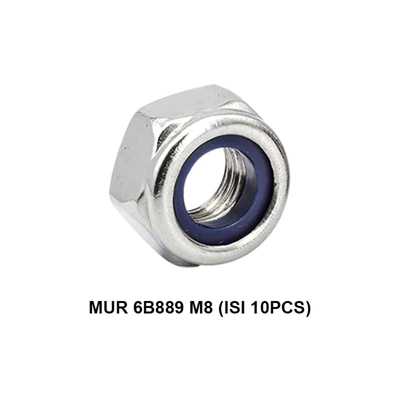 Jual EELIC MUR-6B889 Mur Nylon Lock Nut Dengan Pilihan Ukuran Diameter Drat Dalam M3, M4, M5, M6 ...