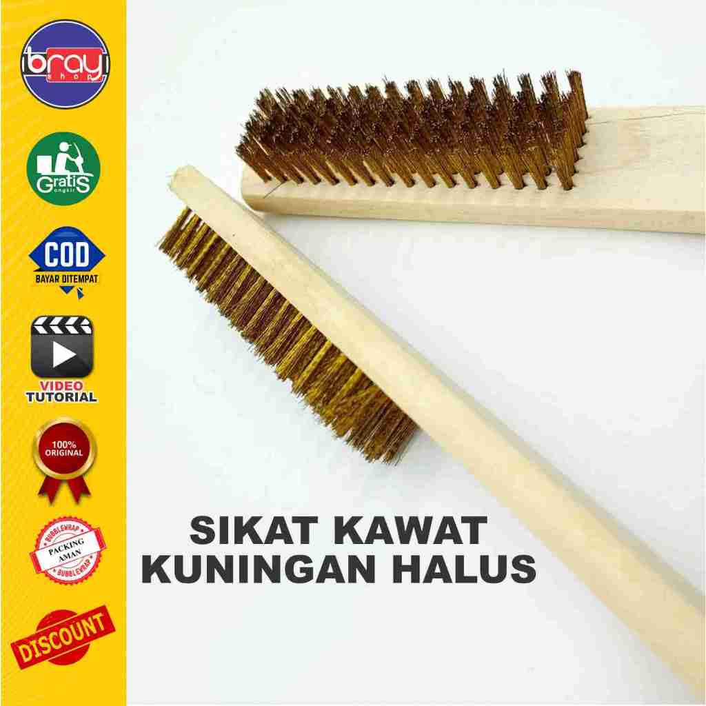 Jual Sikat Kawat Kuningan 8 Baris Eagle Sikat Besi Halus Wire Brush isi ...