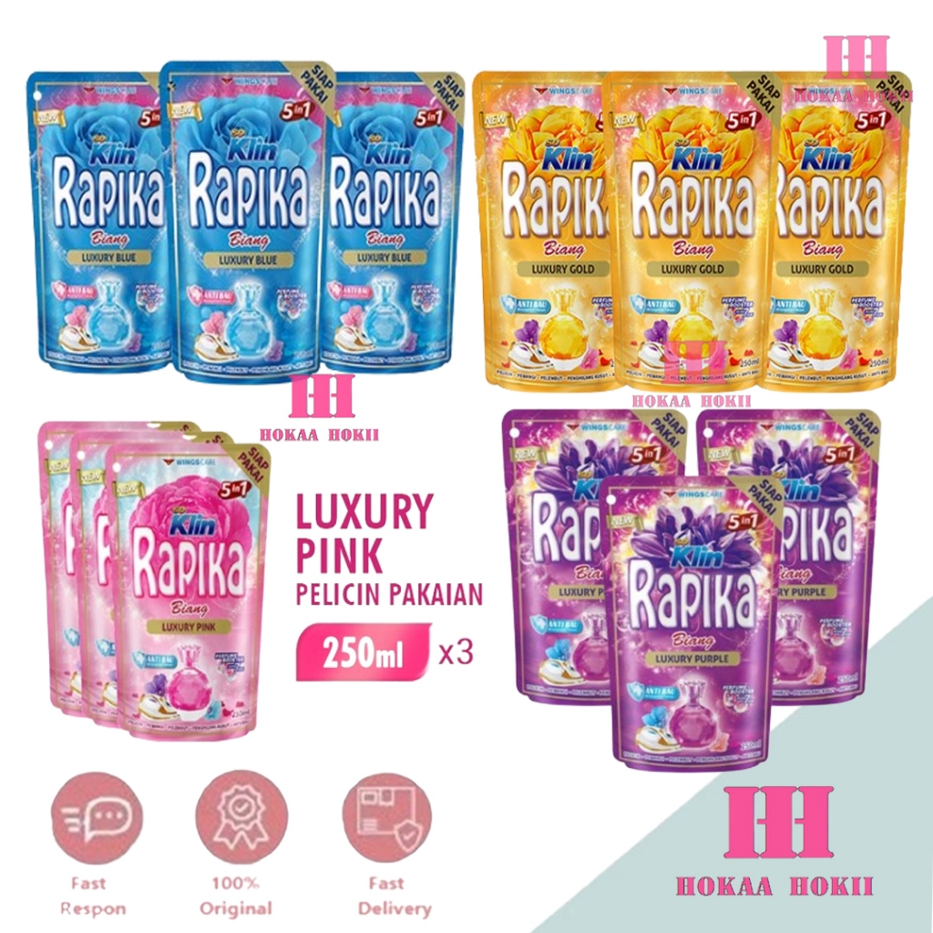 Jual Rapika Biang Isi 3 Pewangi Pakaian Paket Ekonomis 250ml All ...