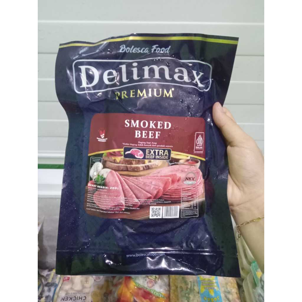 Jual Delimax smoked beef 200gr / daging sapi asap patties burger frozen ...