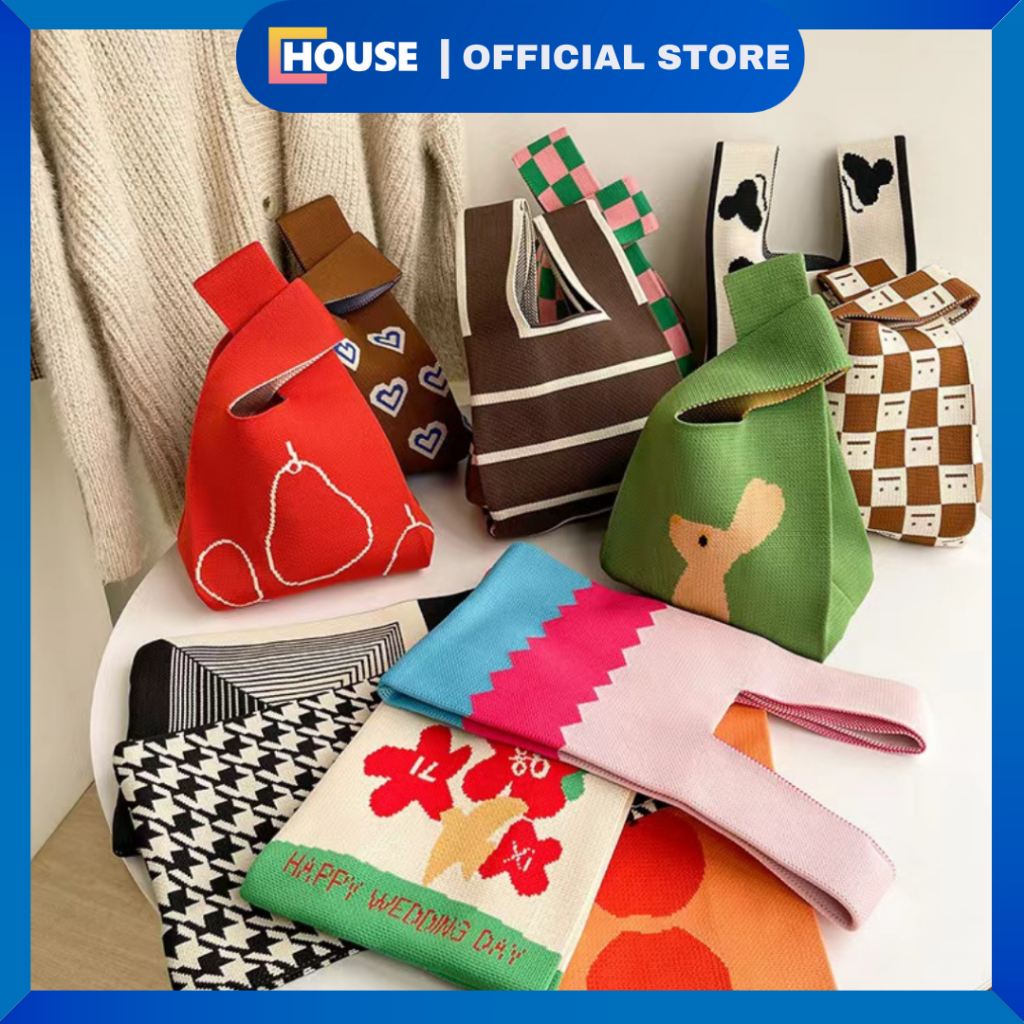Jual U HOUSE Belanja Rajut / Tote bag Rajut Handmade / Tas Anyaman ...