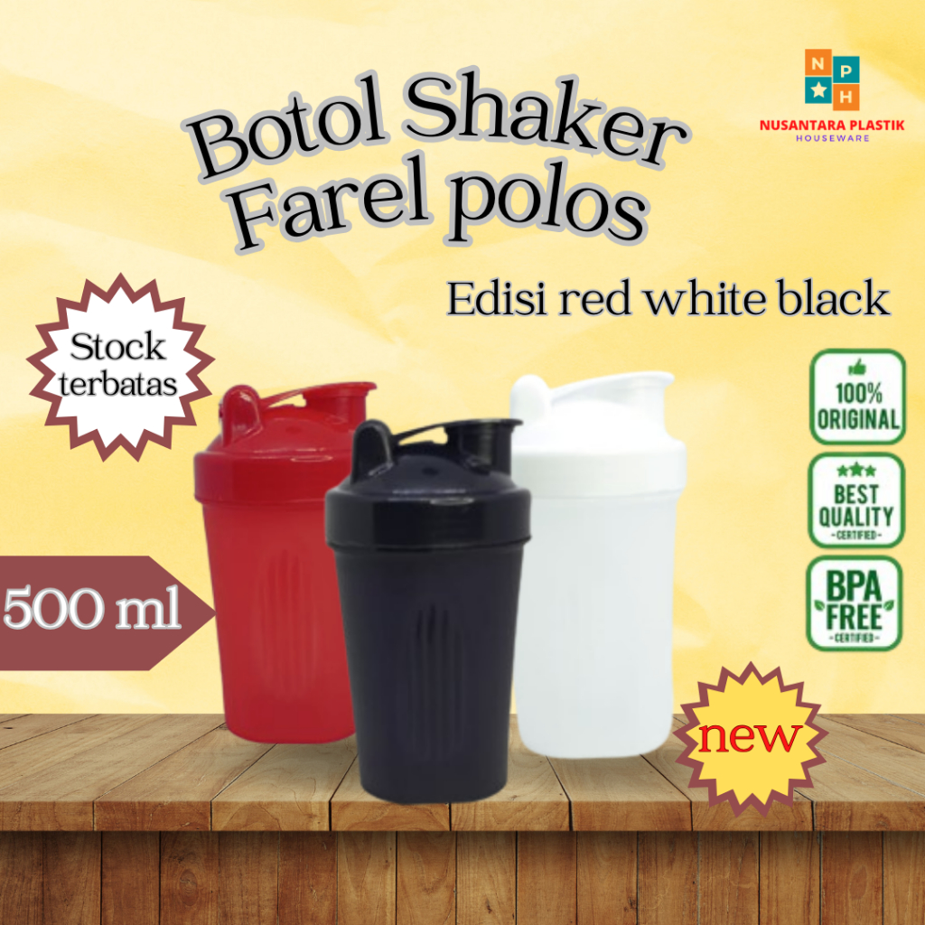 Jual Botol Shaker Sport Farel Polos | Gelas Botol Tutup Flip Flop ...