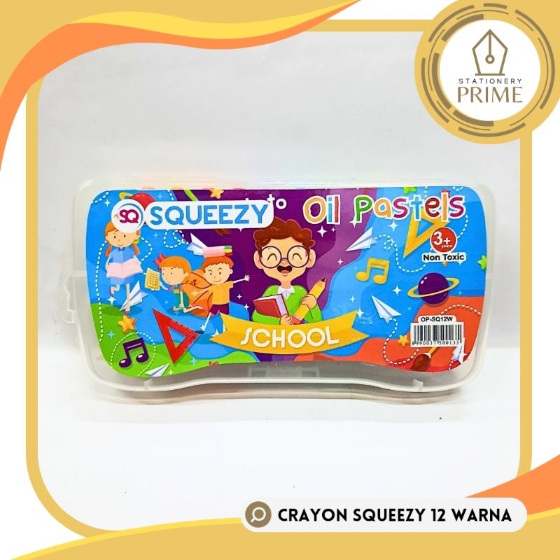 Jual Crayon Murah SQUEEZY Oil Pastel 12 Warna | Shopee Indonesia