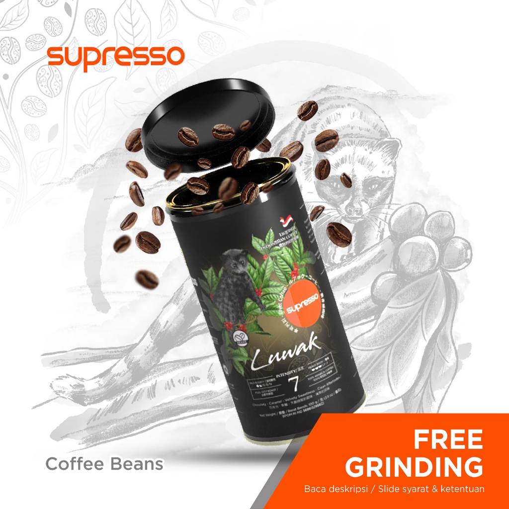 Jual Supresso Luwak Prestige Arabica Coffee Beans | Shopee Indonesia