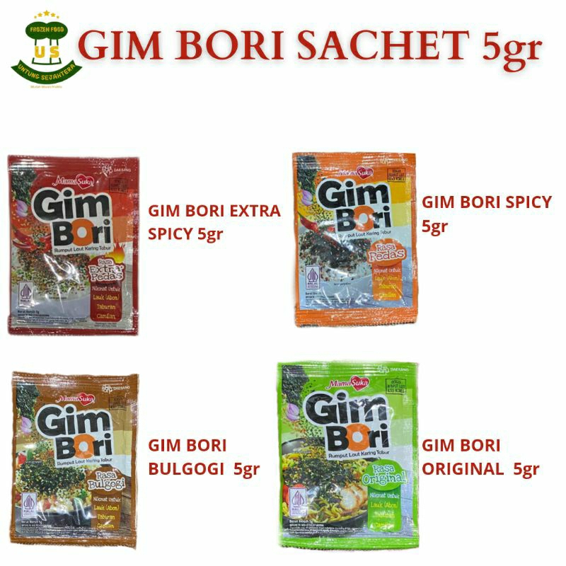 Jual Rumput Laut Kering Gim Bori Mamasuka 5g Gim Bori Original 5gr Gim ...