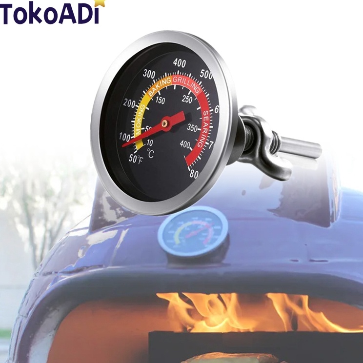 Jual dm Thermometer oven Stainless steel Thermometer BBQ Grill ...
