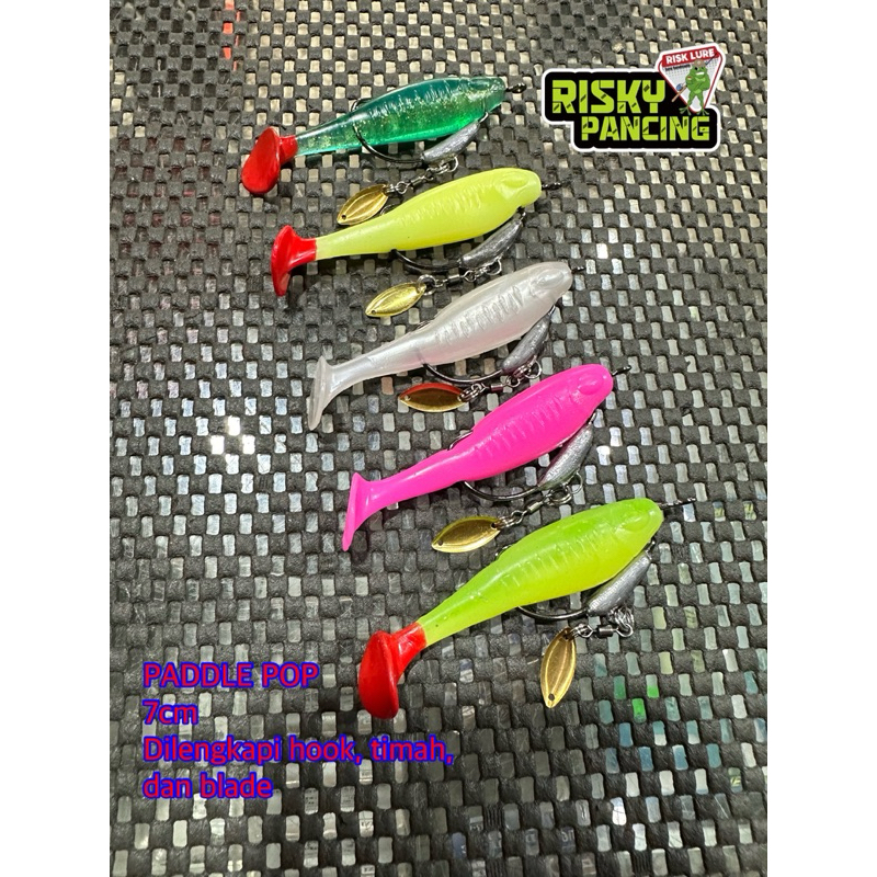 Jual SOFT LURE PADDLE POP 7cm + BLADE, KAIL, TIMAH | Shopee Indonesia