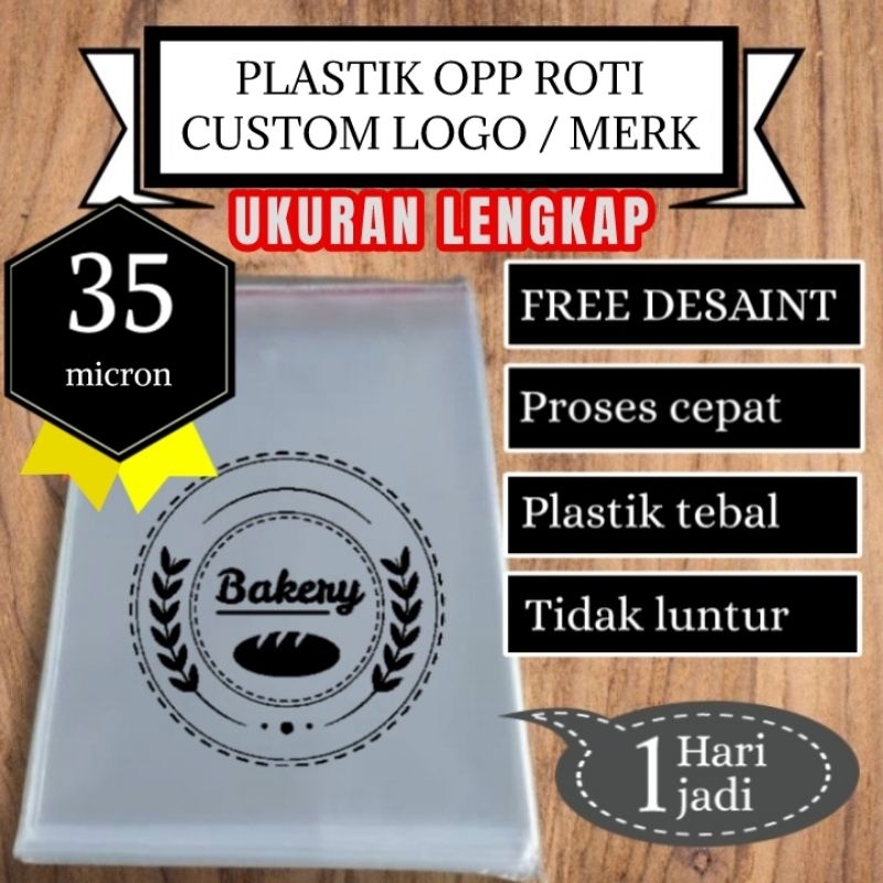 Jual PLASTIK OPP ROTI TEBAL 35 micron CUSTOM LOGO MERK ANDA | PLASTIK ...