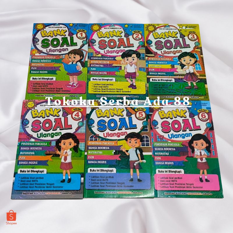 Jual Bank Soal Ulangan Kurikulum Merdeka Kelas 1 s/d 6 SD/MI - Bintang Indonesia | Shopee Indonesia