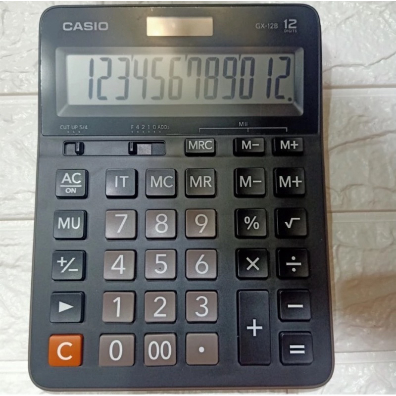 Jual KALKULATOR CASIO ORIGINAL GX-12B BK | Shopee Indonesia