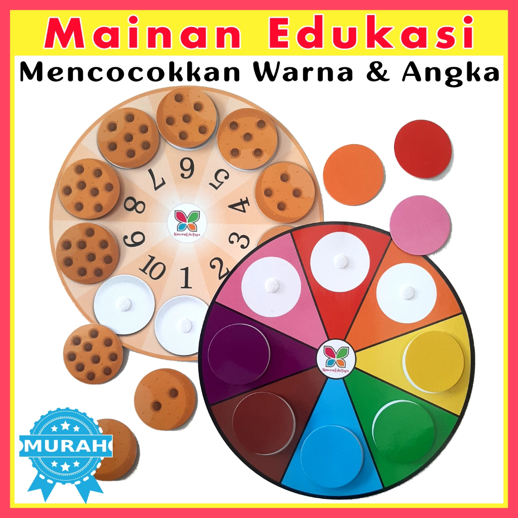 Jual Mainan Edukasi Mencocokkan Warna & Angka, MATCHING COLOR NUMBER ...