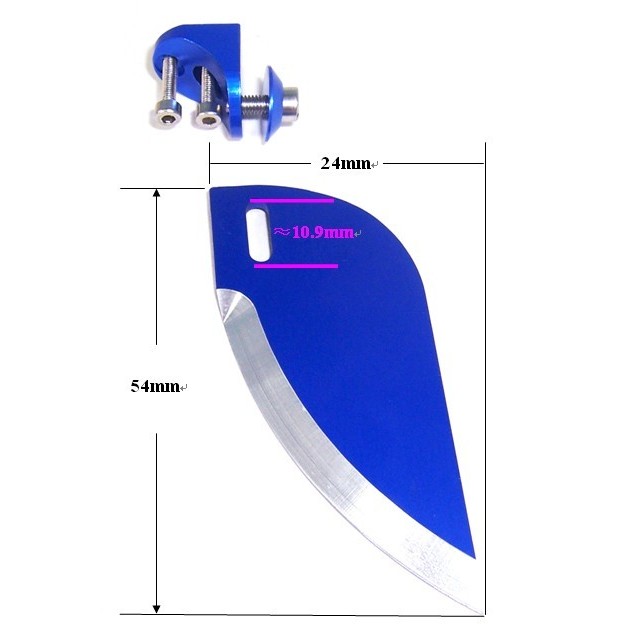 Jual Aluminum Adjustable Turn Fin for Boats(2PCS)-24*54mm Random Color ...