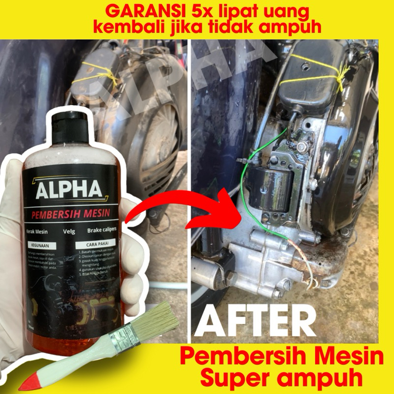 Jual ALPHA - Pembersih Kerak Mesin 500ml Motor Mobil / Pembersih mesin ...