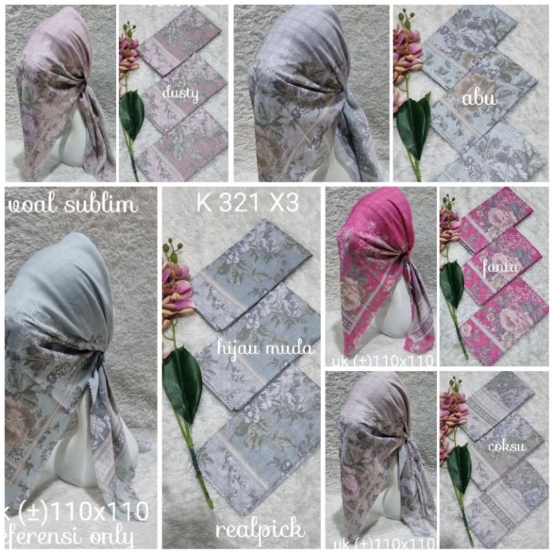 Jual kerudung sublim voal motif premium laser cut terbaru,jilbab sublim ...