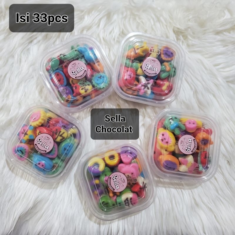 Jual coklat karakter mini kemasan EKONOMIS isi 33pc//jajanan viral ...