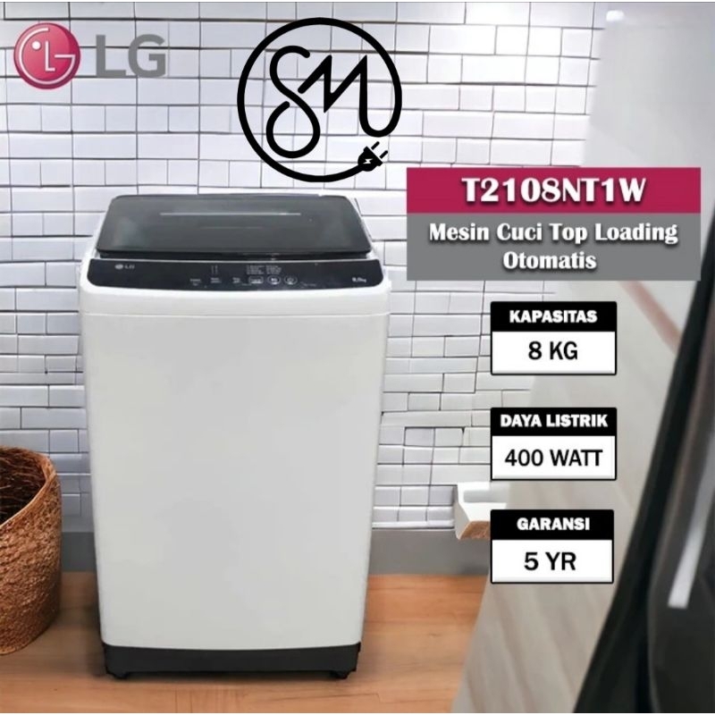 Jual Mesin cuci LG 8 Kg T2108NT1W 1 Tabung Top Loading 2108NT1W ...