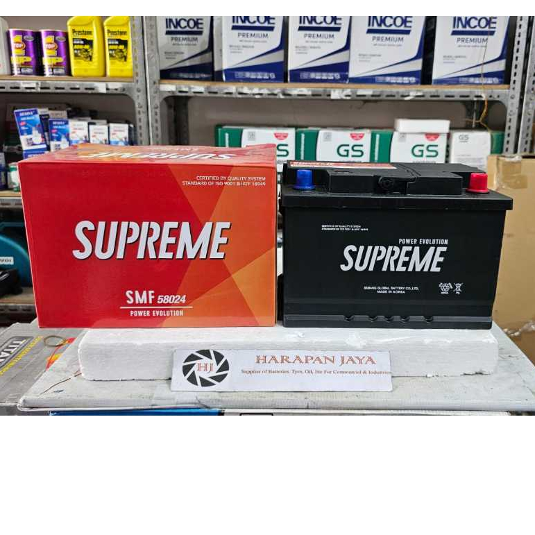 Jual AKI MOBIL SUPREME MF 58024 (80AH) (KERING) | Shopee Indonesia