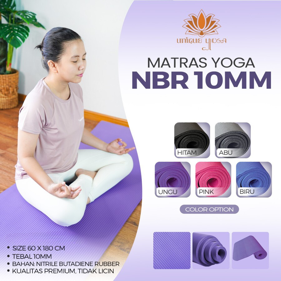 Jual Yoga Mat NBR / Matras Yoga NBR Tebal 10mm / matras yoga murah ...