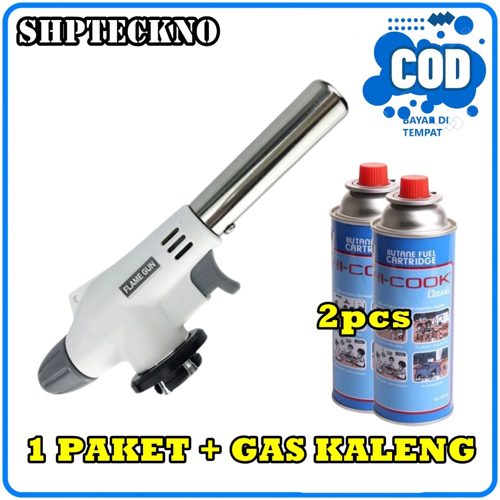 Jual Flame Gun QME / Gas Torch Portable / Blow Torch + GAS KALENG | Shopee Indonesia