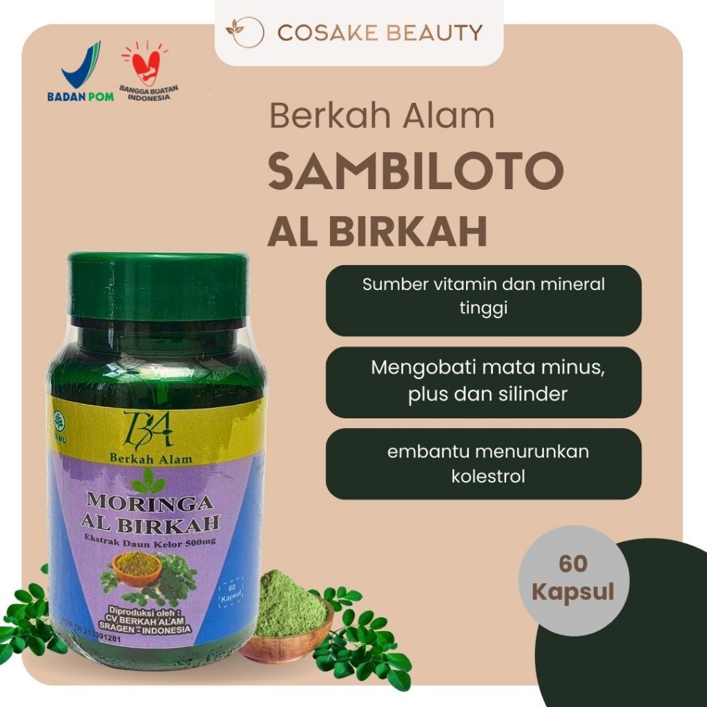Jual Kapsul Moringa Daun Kelor Al Birkah @ 60 Kapsul / Extrak Daun ...