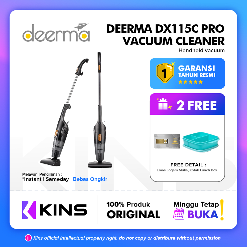 Jual DEERMA DX115C PRO PORTABLE 2IN1 SILENT VACUUM CLEANER PENYEDOT ...