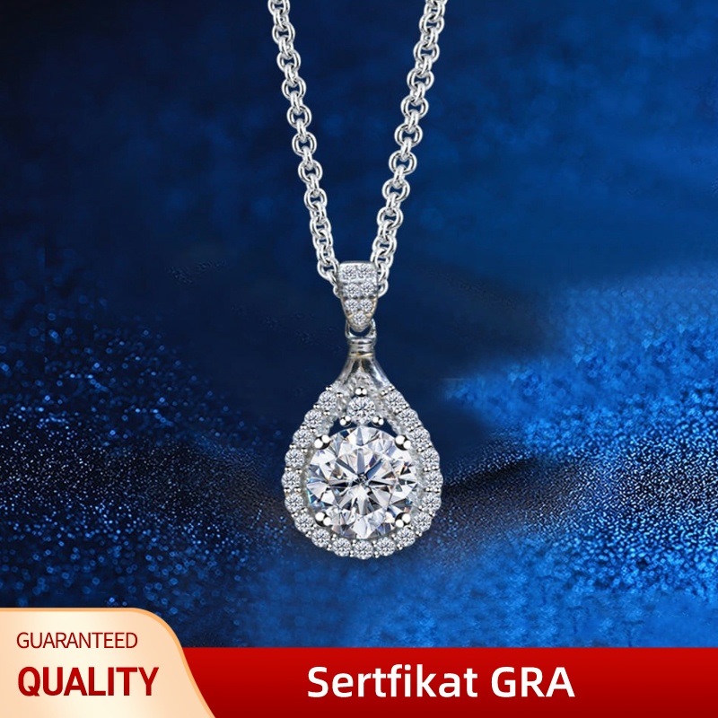 Jual Kalung Moissanite Sertifikat GRA Original Aksesoris Wanita ...