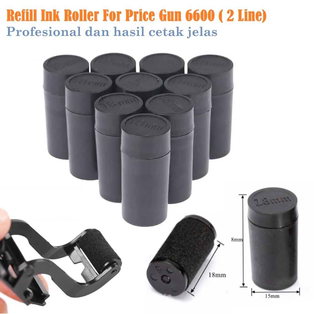 Jual INK Roller 6600 / Refil Tinta Lebel Harga 2 Line / Re-Ink Tinta ...