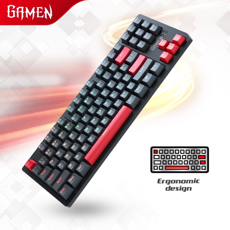 Jual GAMEN Titan II Mechanical Pluggable Wired Gaming Keyboard Blue ...