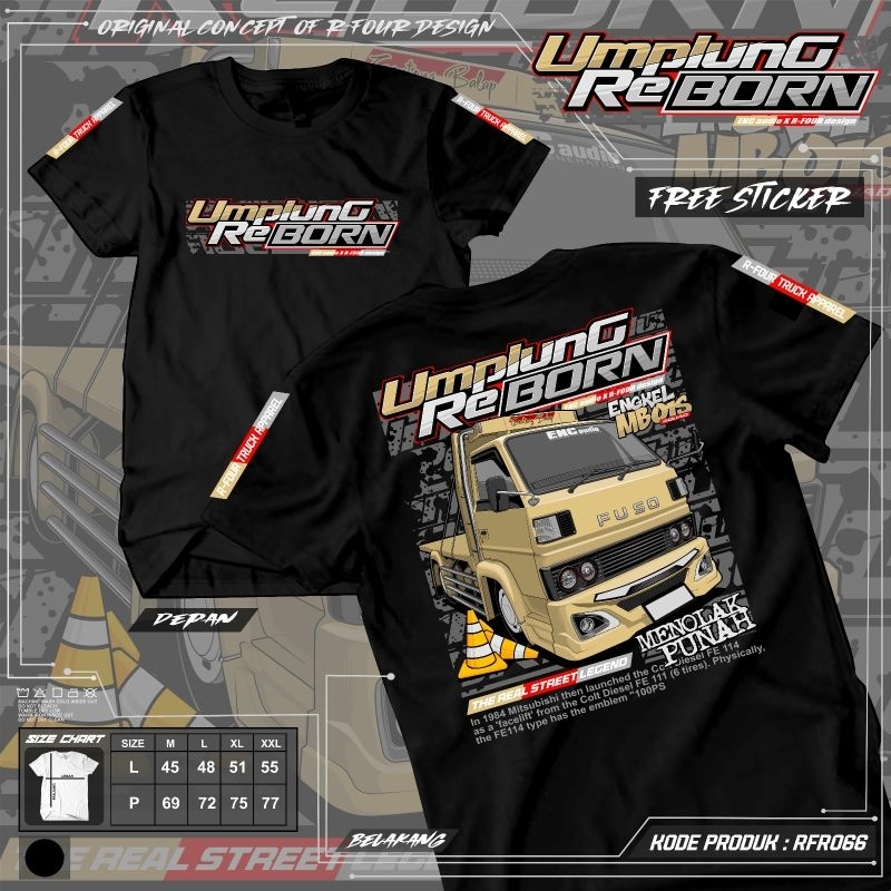 Jual rfr 66 kaos truk umplung engkel baju truk umplung reborn desain ...