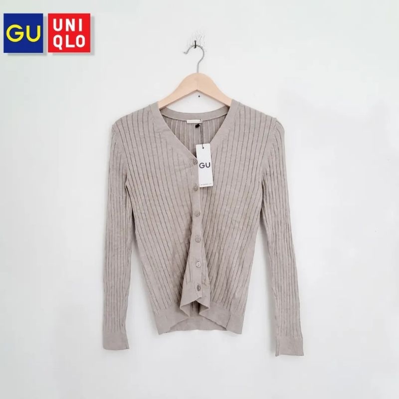 Jual Cardigan Crop Lidi GU Uniqlo (KODE : B16 - 11) | Shopee Indonesia