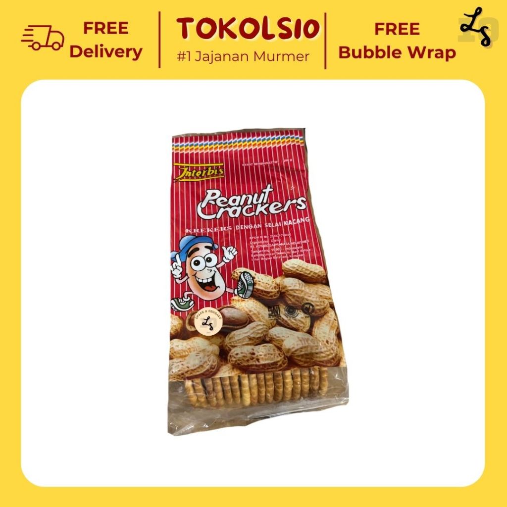 Jual Interbis Peanut Crackers Biskuit Kacang Pack 268gr - Renceng 10 ...