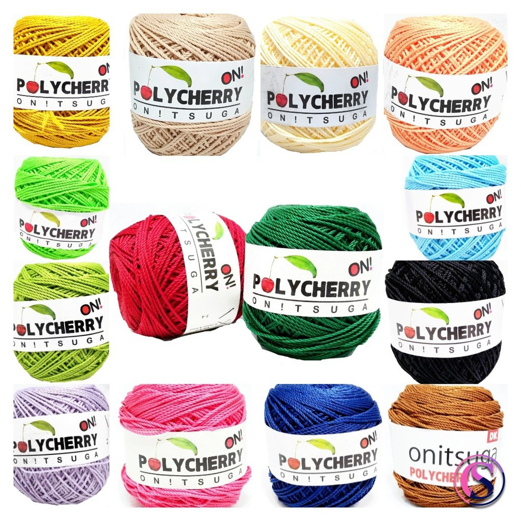 Jual Benang rajut polycherry onitsuga / benang rajut Bali / tali rajut ...