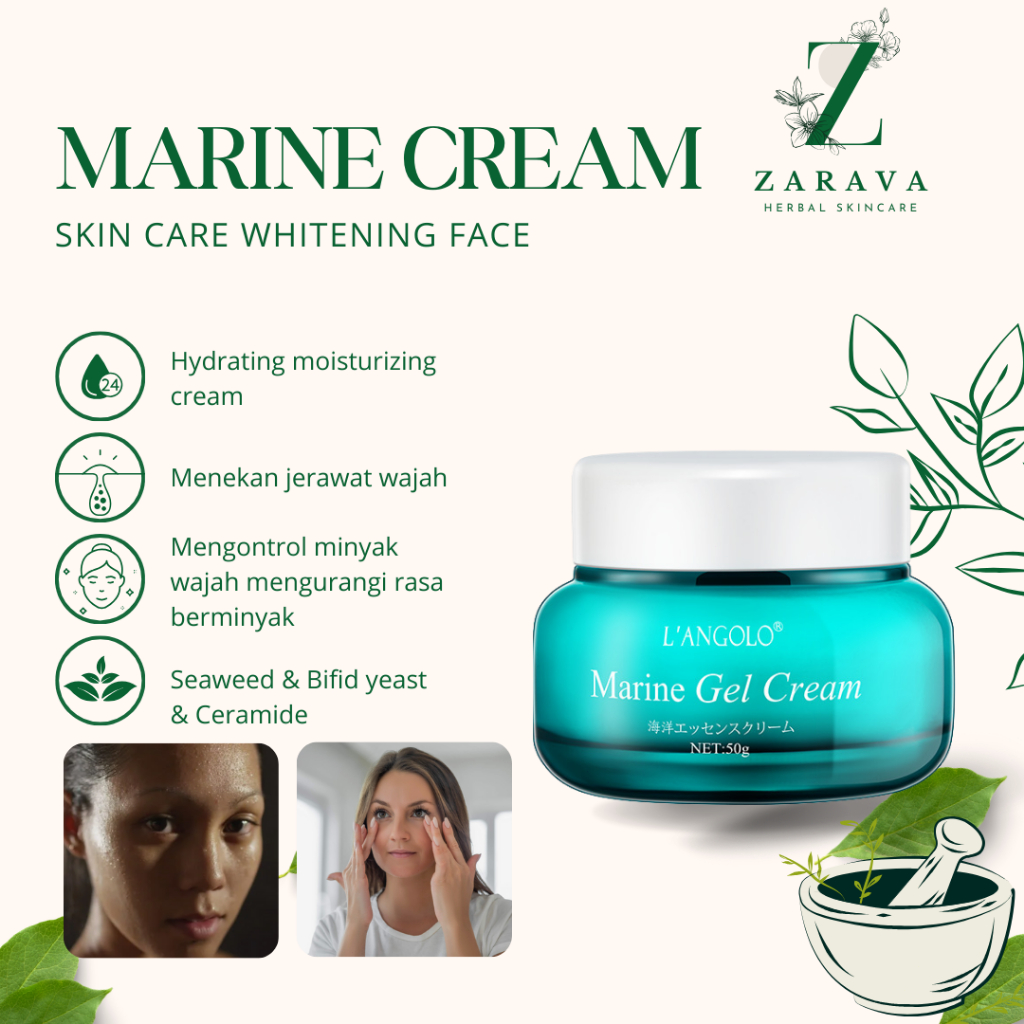 Jual ZARAVA Heart of Ocean 4x Ceramide Facial Moisturizer Cream 50g ...