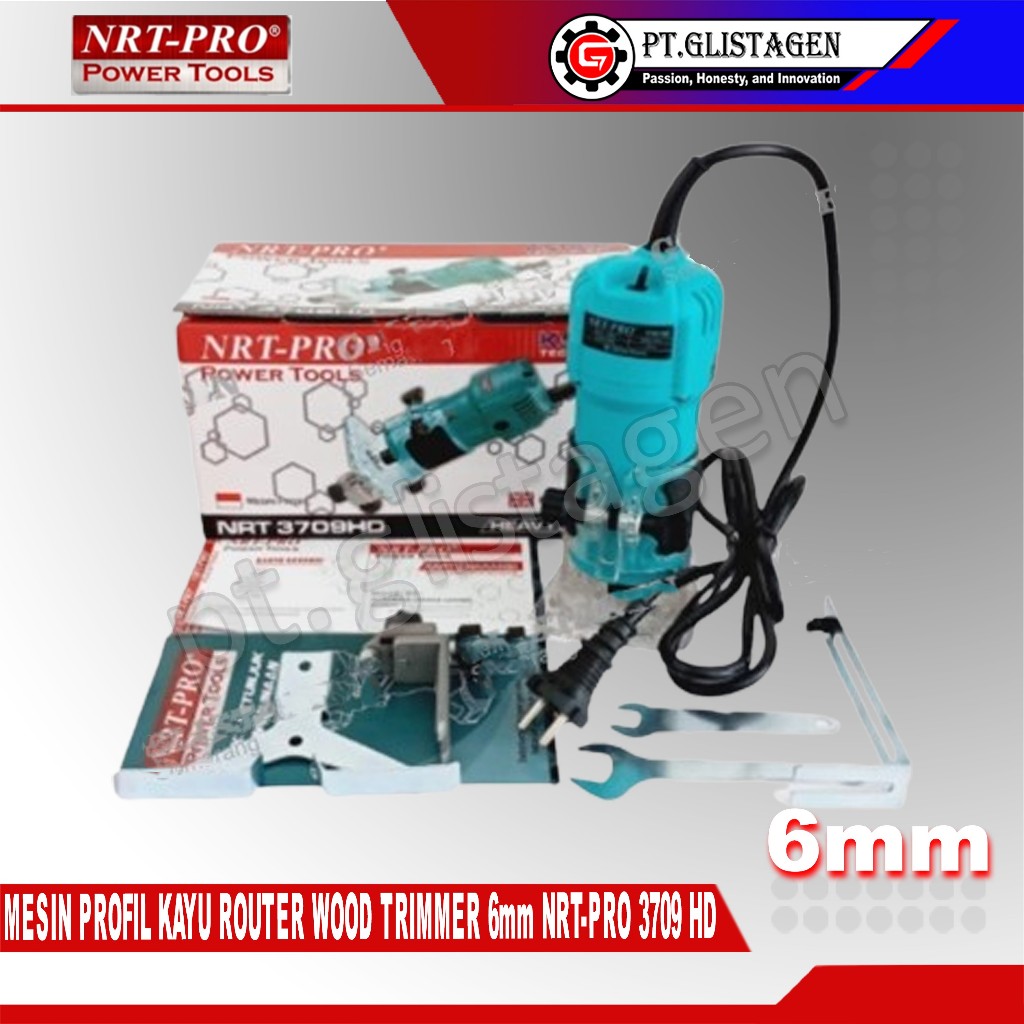 Jual NRT-PRO 3709 HD Mesin Profil Kayu Router Wood Trimmer 6mm TM 3709 ...